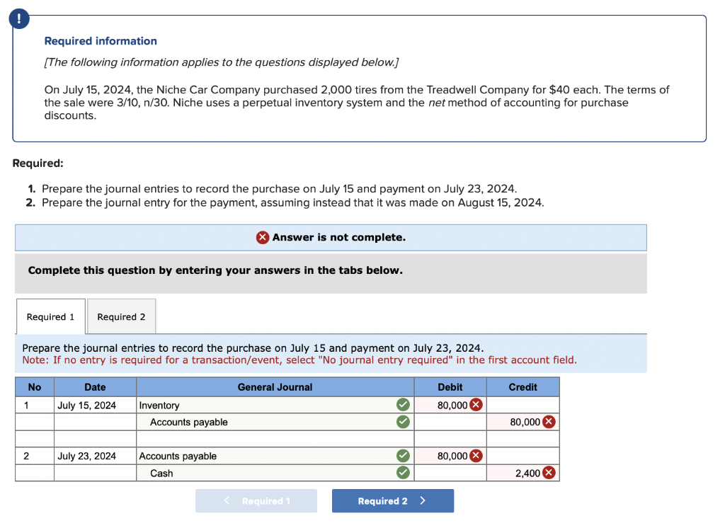 Solved Required information [The following information | Chegg.com