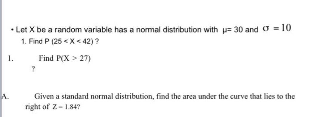Solved - Let X be a random variable has a normal | Chegg.com