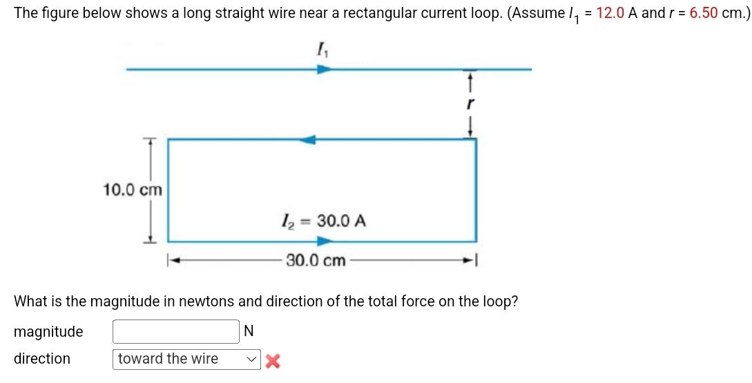 Solved The figure below shows a long straight wire near a | Chegg.com