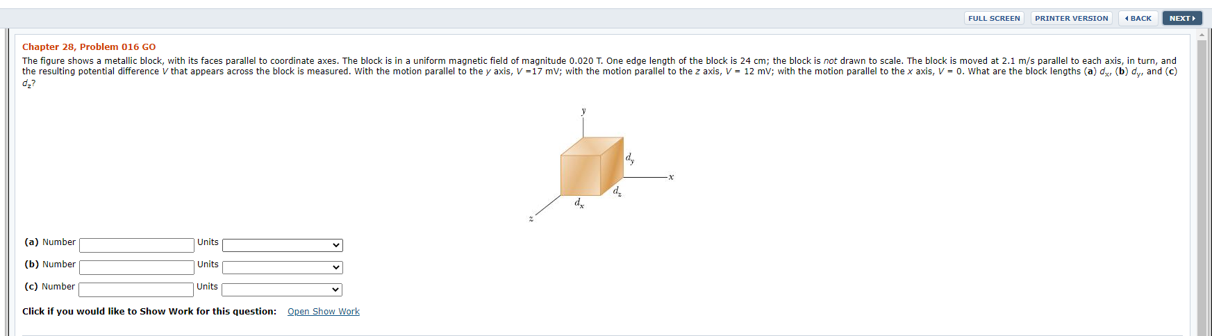 Solved FULL SCREEN PRINTER VERSION A BACK NEXT Chapter 28, | Chegg.com