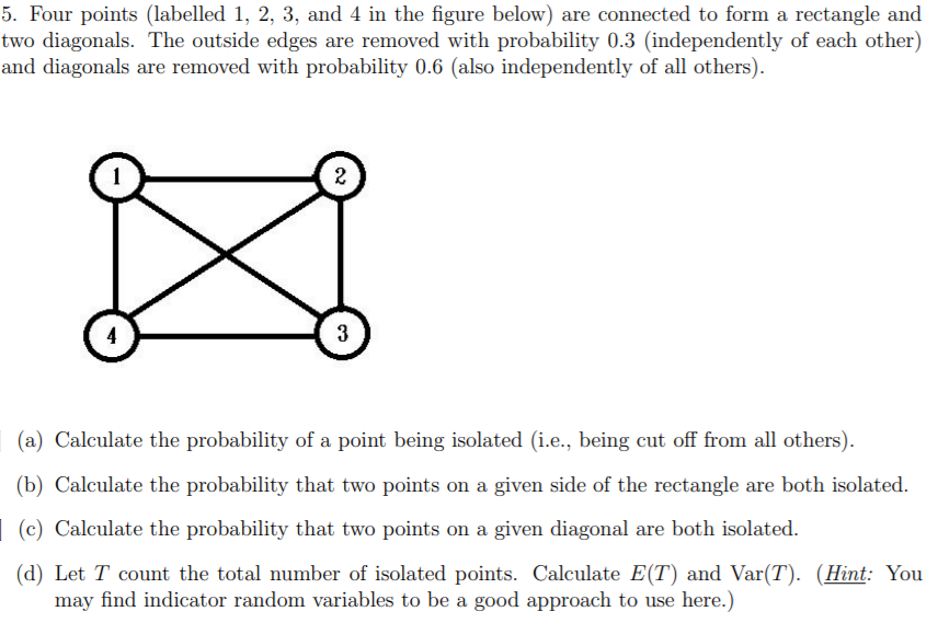 5. Four points (labelled 1, 2, 3, and 4 in the figure | Chegg.com