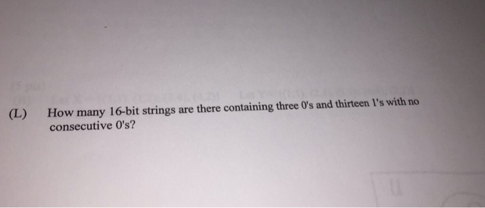 Solved How many 16-bit strings are there containing three | Chegg.com