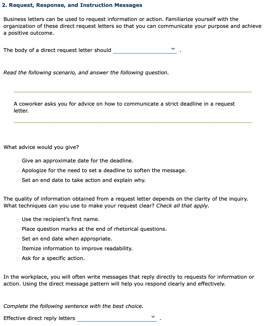 Solved 2. Request, Response, and Instruction Messages | Chegg.com