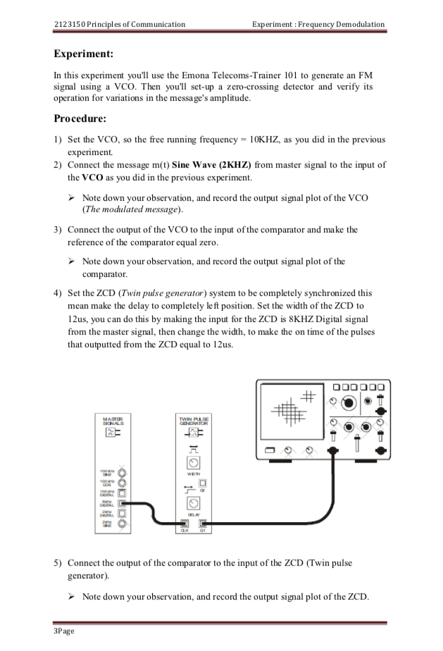 Principles of Communication Experiment 5 | Chegg.com