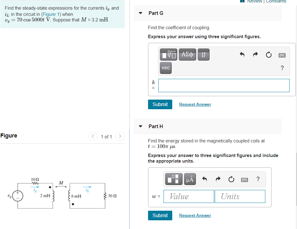 Solved Review Constants Find the steady-state expressions | Chegg.com