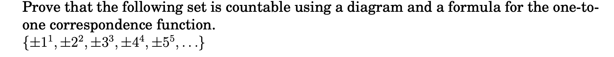 Solved Prove that the following set is countable using a | Chegg.com