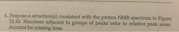 Solved 1. Propose a structure(s) consistent with the proton | Chegg.com