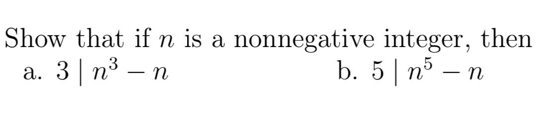 Solved Show that if n is a nonnegative integer, then |– n b. | Chegg.com