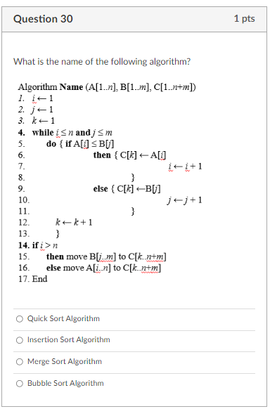 Solved What is the name of the following algorithm? | Chegg.com