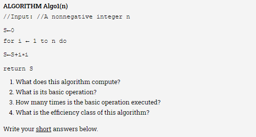 Solved Algorithm Algoln Input A Nonnegative Integer N 