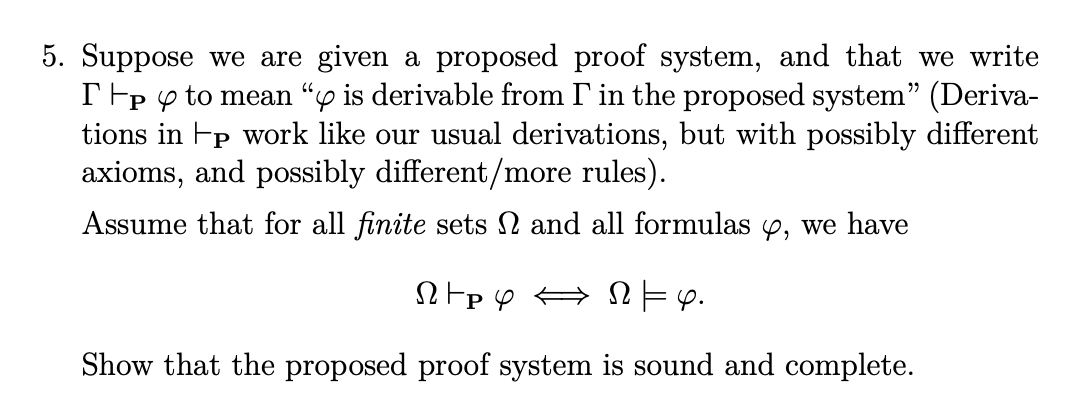 Suppose we are given a proposed proof system, and | Chegg.com