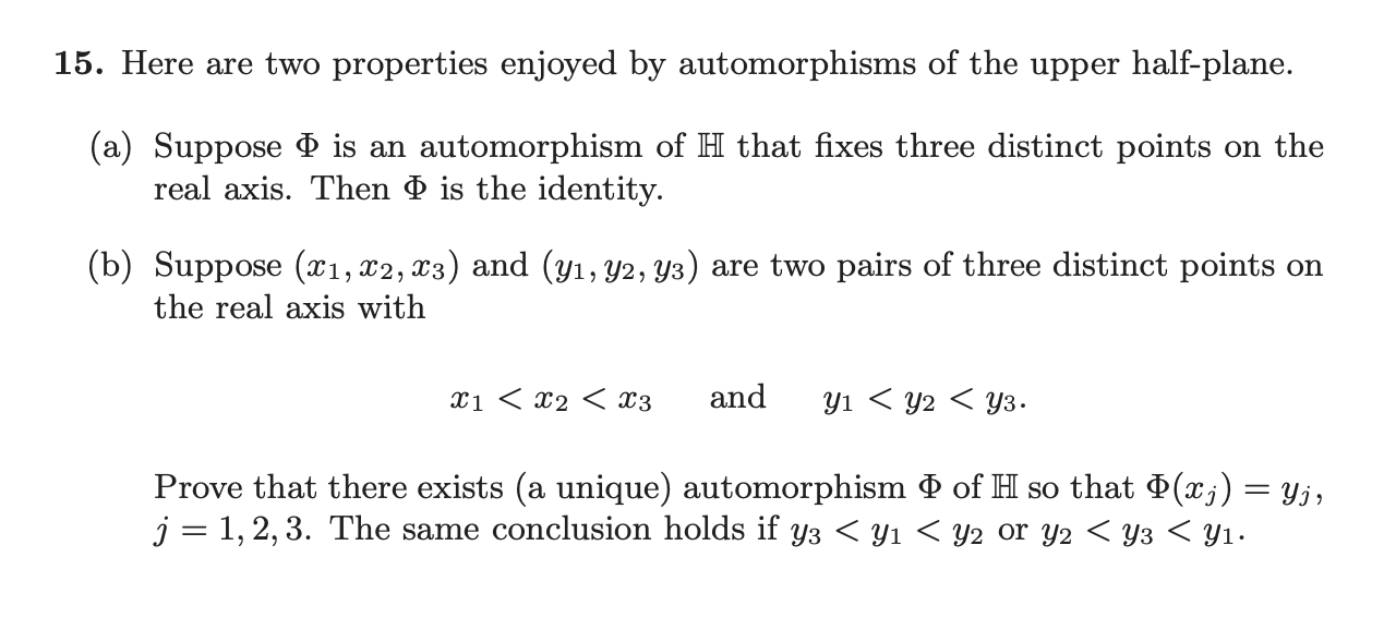 Solved Here are two properties enjoyed by automorphisms of | Chegg.com