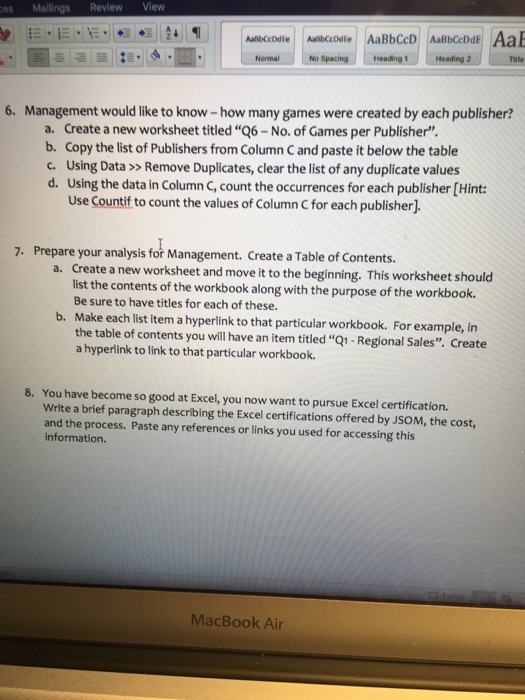 Solved Read the brief case below. Using the Excel | Chegg.com