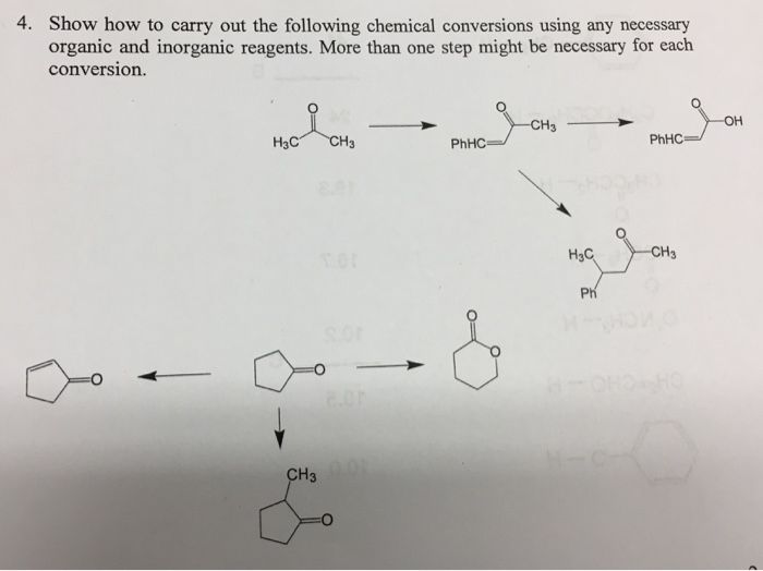 Solved 4. Show how to carry out the following chemical | Chegg.com