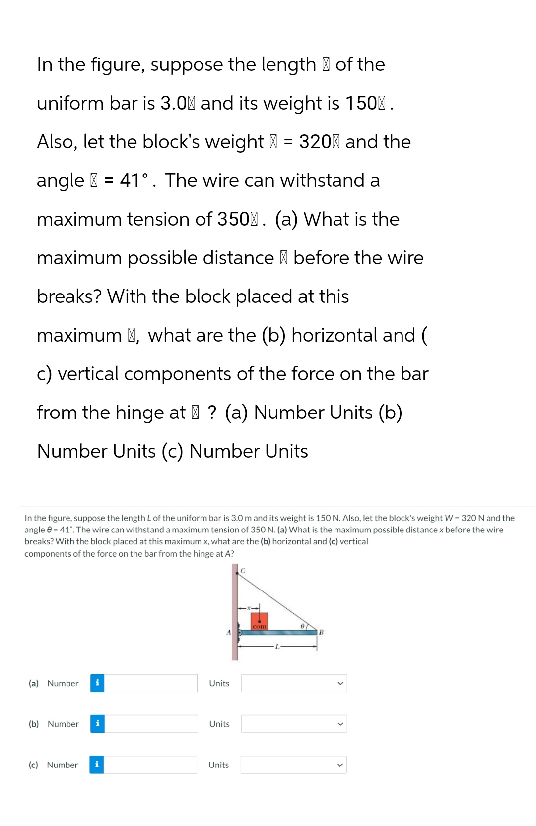 Solved In the figure, suppose the length ox ﻿of theuniform | Chegg.com