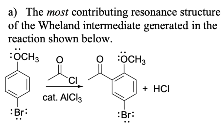 Solved a) The most contributing resonance structure of the | Chegg.com