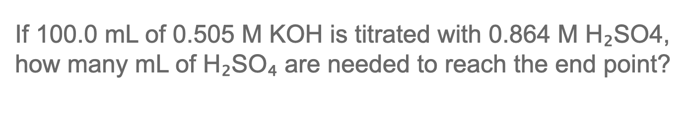 Solved If 100.0 mL of 0.505 M KOH is titrated with 0.864 M | Chegg.com
