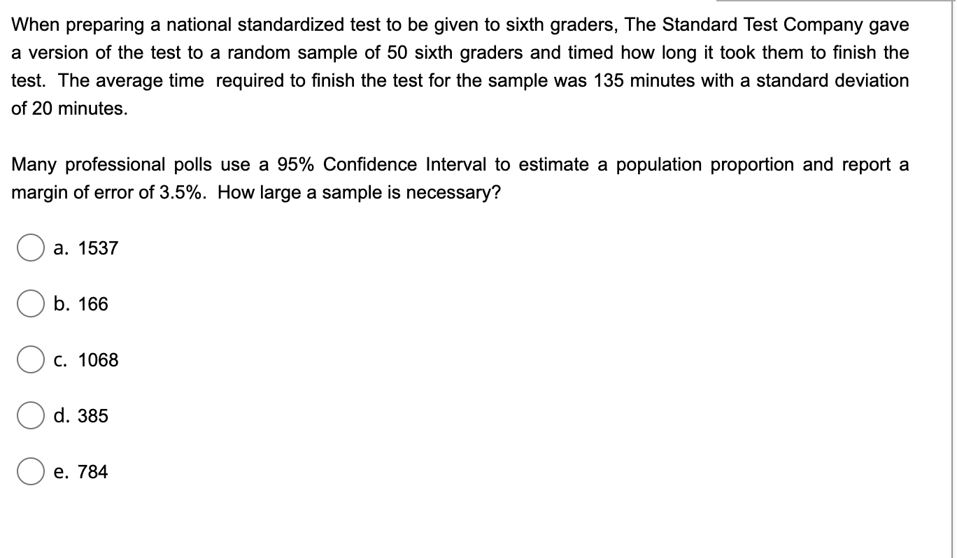 Solved When preparing a national standardized test to be | Chegg.com