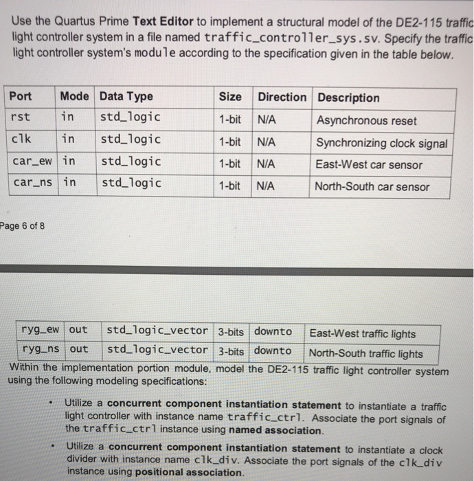 Use the Quartus Prime Text Editor to implement a | Chegg.com