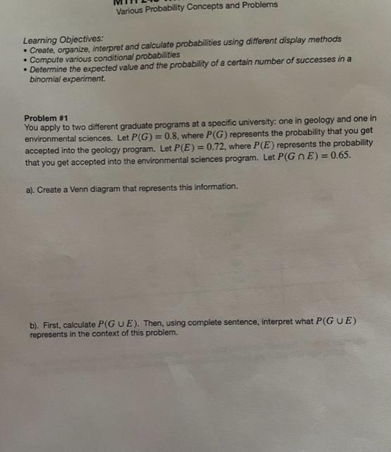 Solved - Create, organize, interpret and calculate | Chegg.com