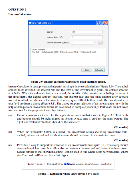 QUESTION 3 Interest Calculator Interest Calculator | Chegg.com