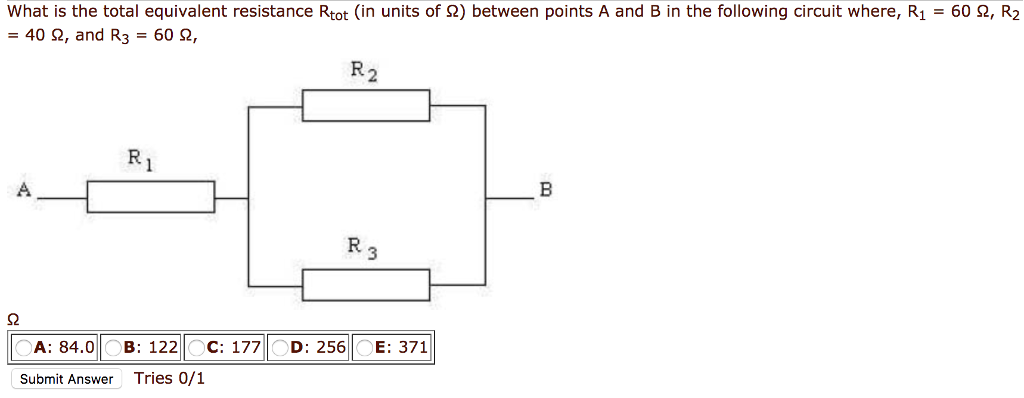 Solved what is the total equivalent resistance Rtot (in | Chegg.com