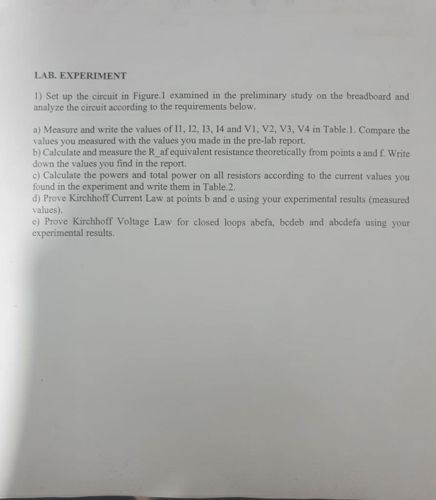Solved 1) Calculate the values of I1, 12, 13, 14 and V1, V2, | Chegg.com