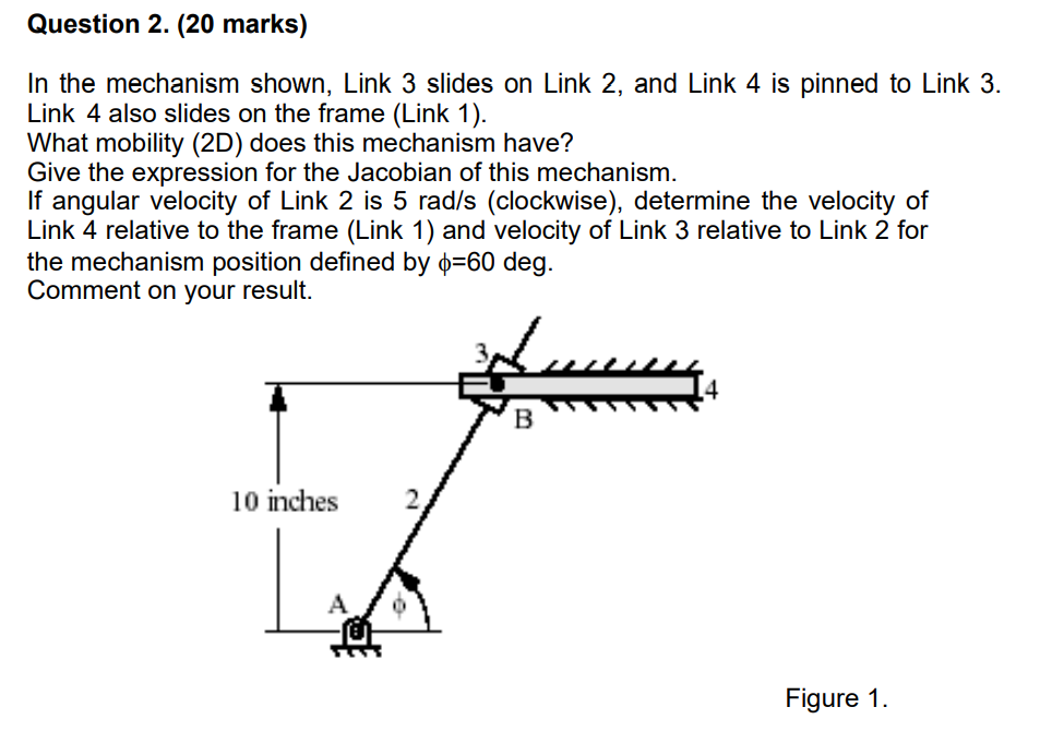Solved In the mechanism shown, Link 3 slides on Link 2, and | Chegg.com