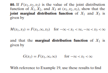 Solved (a) the joint marginal distribution function of X1 | Chegg.com