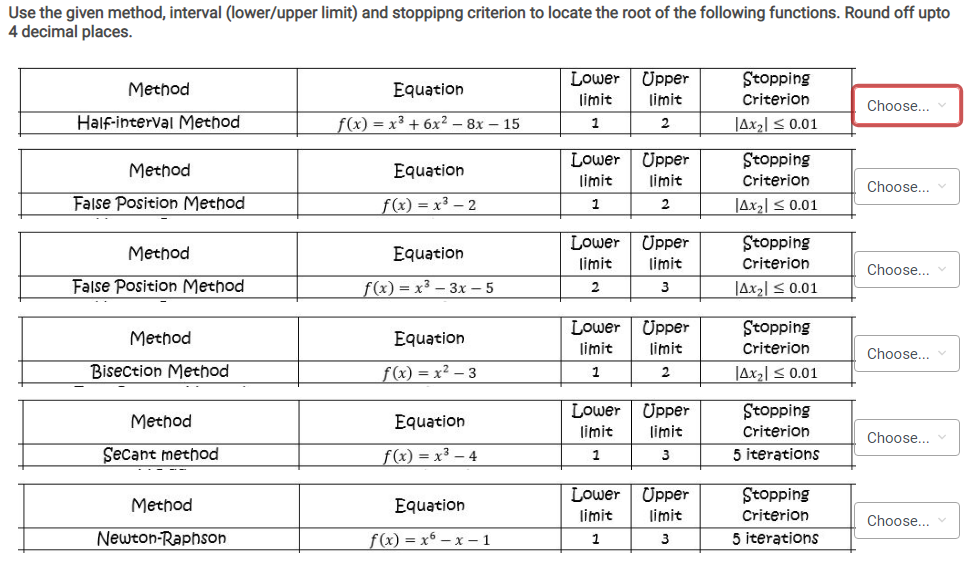 Solved Use the given method, interval (lower/upper limit) | Chegg.com