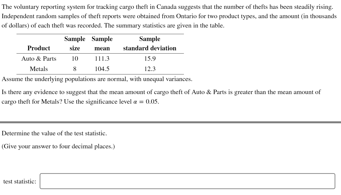 Solved The voluntary reporting system for tracking cargo | Chegg.com