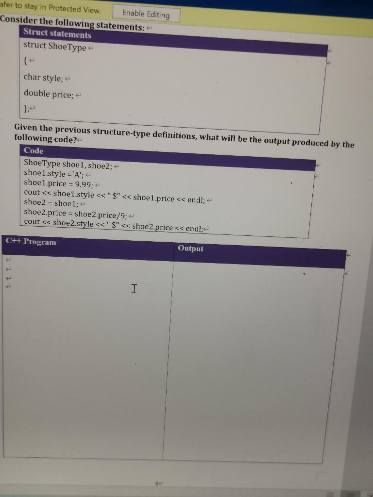 Solved View Enable Editing 9.5 Define a struct, | Chegg.com