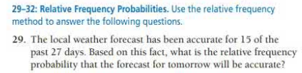 Solved 29-32: Relative Frequency Probabilities. Use the | Chegg.com