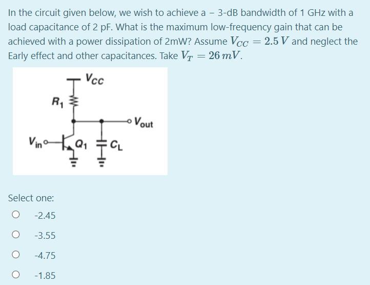 Solved In the circuit given below, we wish to achieve a 3-dB | Chegg.com