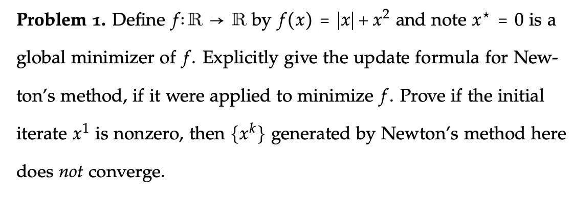 Solved Problem 1. Define f:R → R by f(x) = (x1 + x2 and note | Chegg.com