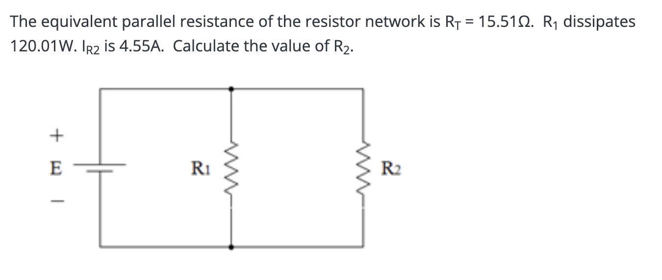 Solved The equivalent parallel resistance of the resistor | Chegg.com