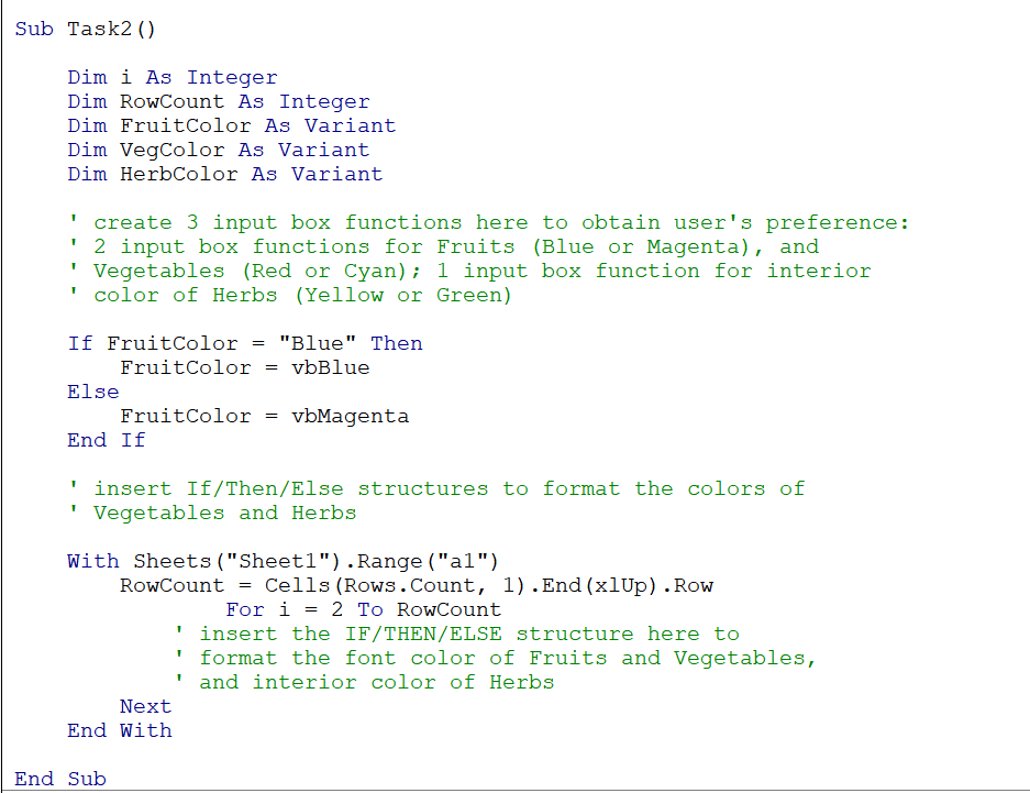 Solved А D E F G Quantity Restore Original Color 1 Category | Chegg.com