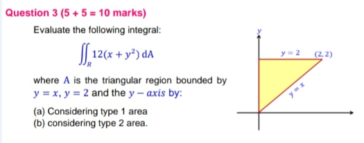 Solved Question 3 (5 + 5 = 10 marks) Evaluate the following | Chegg.com