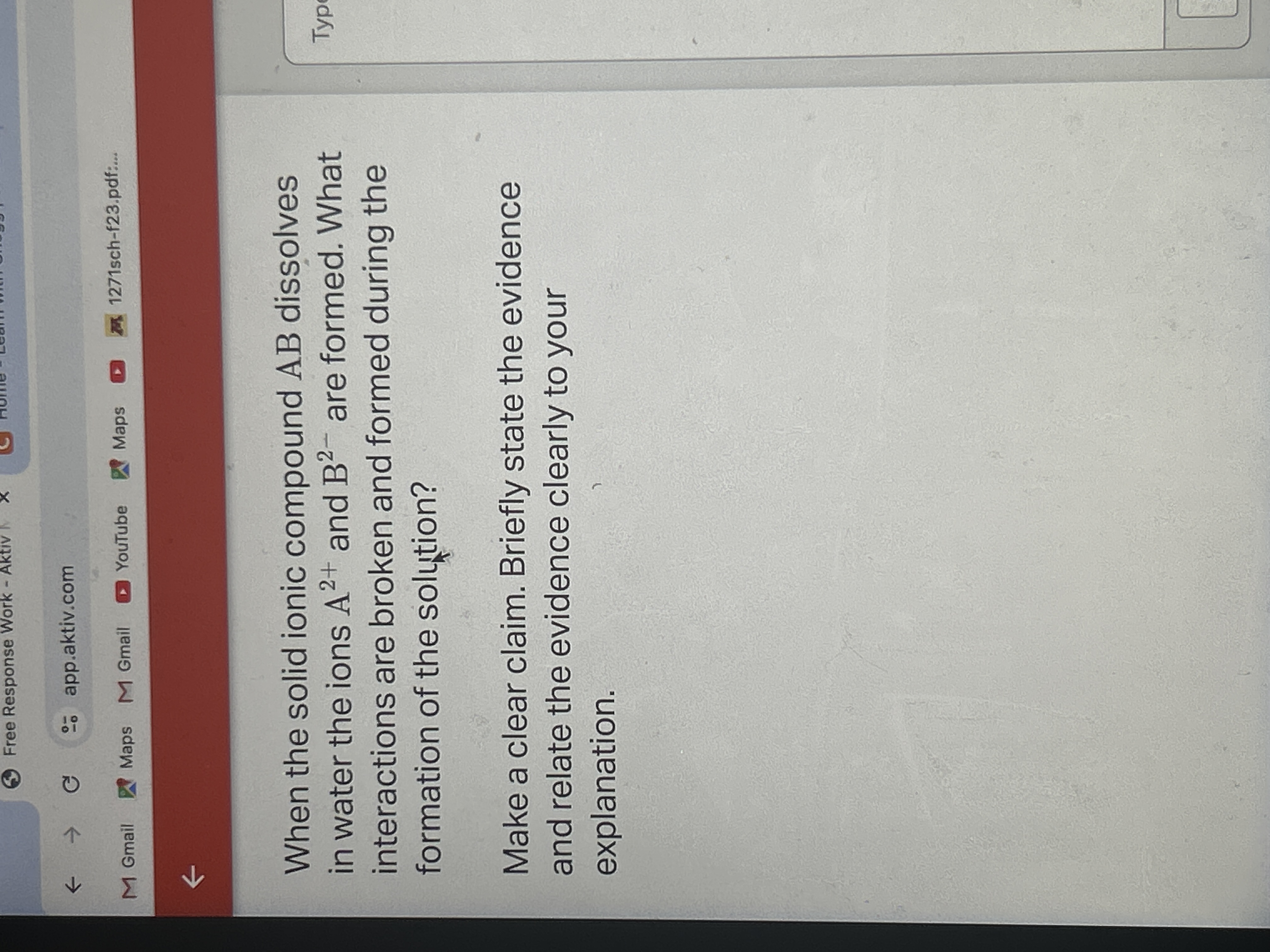 Solved When the solid ionic compound AB dissolvesin water | Chegg.com