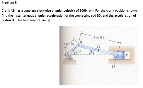 Solved Crank AB has a constant clockwise angular velocity of | Chegg.com
