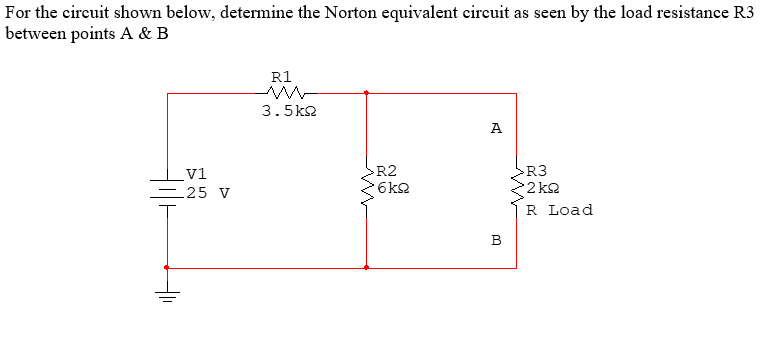 Solved For the circuit shown below, determine the Norton | Chegg.com