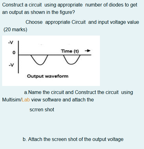 [Solved]: Construct a circuit using appropriate number of