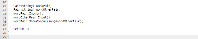 Solved Complete template class Pair by defining the | Chegg.com