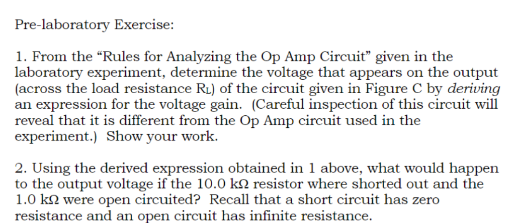 Solved 10.0 kOhm 1.0 kOhms RL 5.0 kOhms AC Voltage Source | Chegg.com