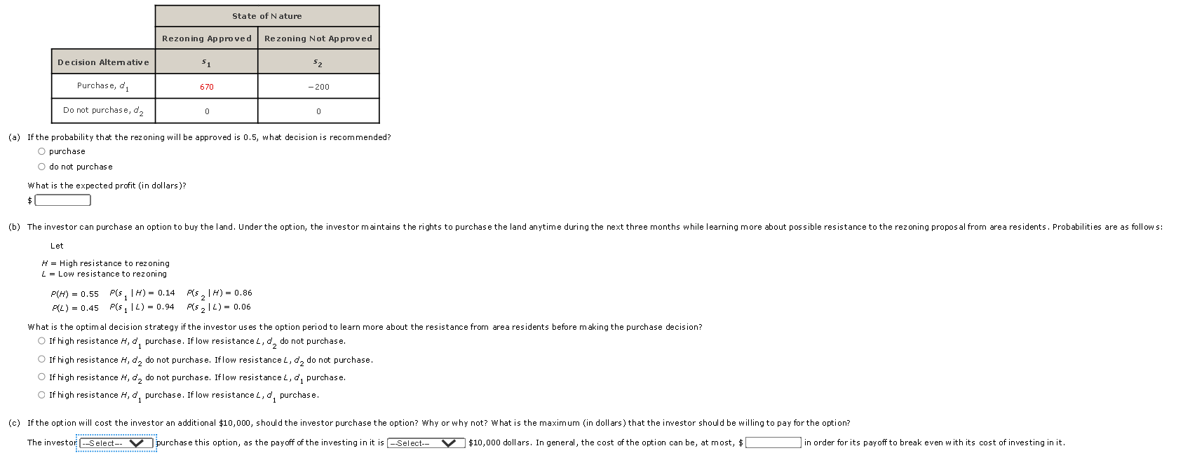 Solved A real estate investor has the opportunity to | Chegg.com