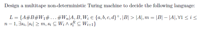 Design a multitape non-deterministic Turing machine | Chegg.com
