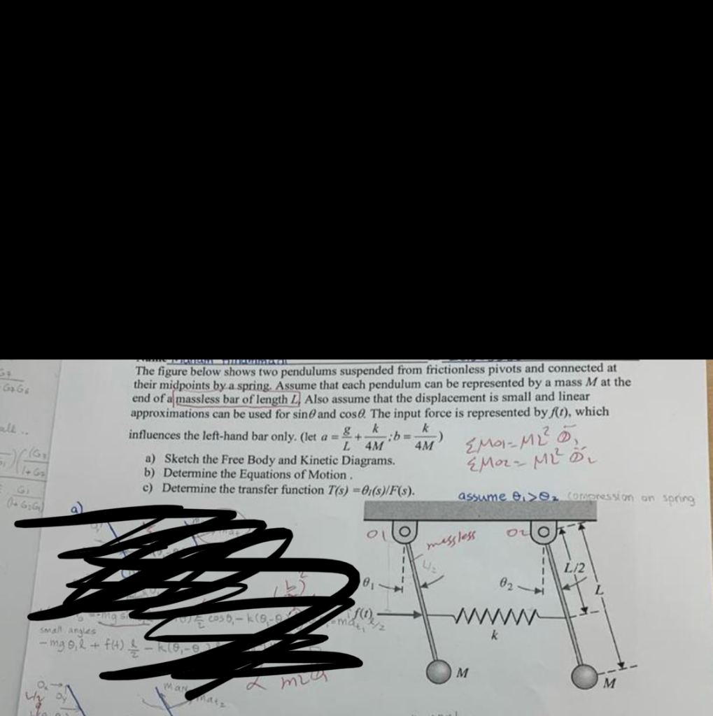 Solved The figure below shows two pendulums suspended from | Chegg.com