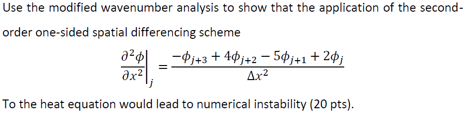 Use the modified wavenumber analysis to show that the | Chegg.com