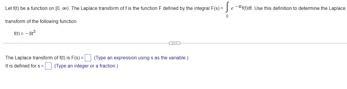 Solved Let f(t) be a function on [0, 0). The Laplace | Chegg.com