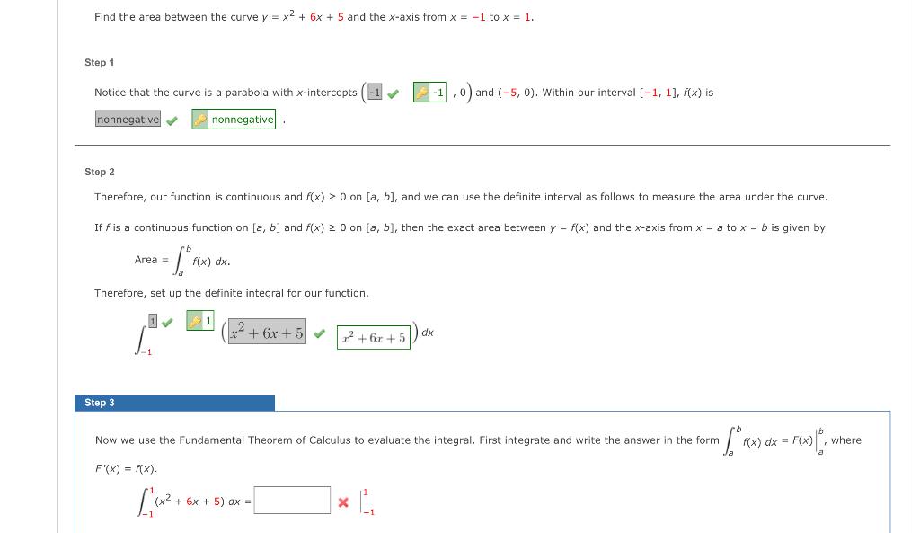 Solved Find the area between the curve y=x2+6x+5 and the | Chegg.com